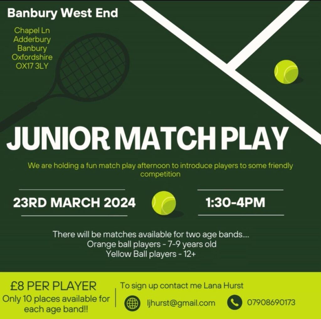 Junior Match Play – Banbury West End